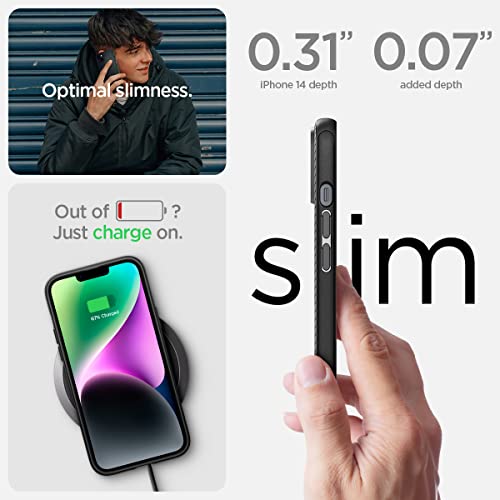 Spigen Mag Armor (MagFit) Compatible with MagSafe Designed for iPhone 14 Case (2022) - Matte Black