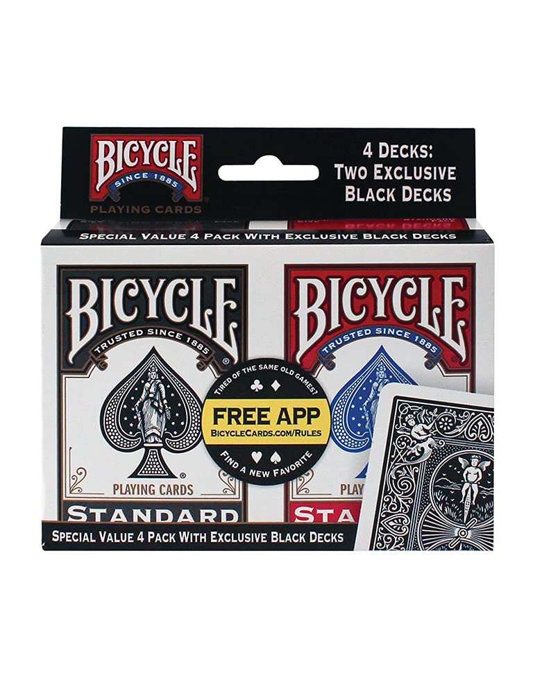Fat Cat 11.5g Texas Hold'em Claytec Poker Chip Set with Aluminum Case + Bicycle Standard Index Playing Cards (4 Decks)