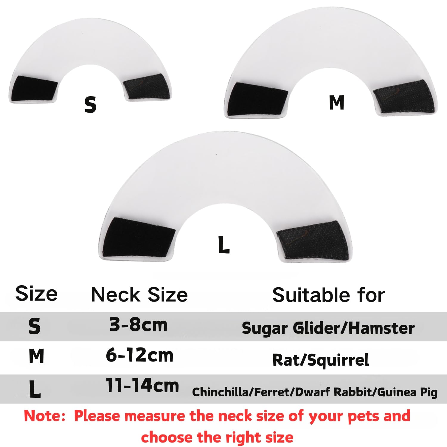 Sugar Glider Recovery Cone - Adjustable Protection Collar Soft Recovery Collar for Rat Bird Hamster Rabbit Guinea Pig After Surgery Wound Healing Elizabeth Neck E Collar for Small Animal (M (6-12cm))
