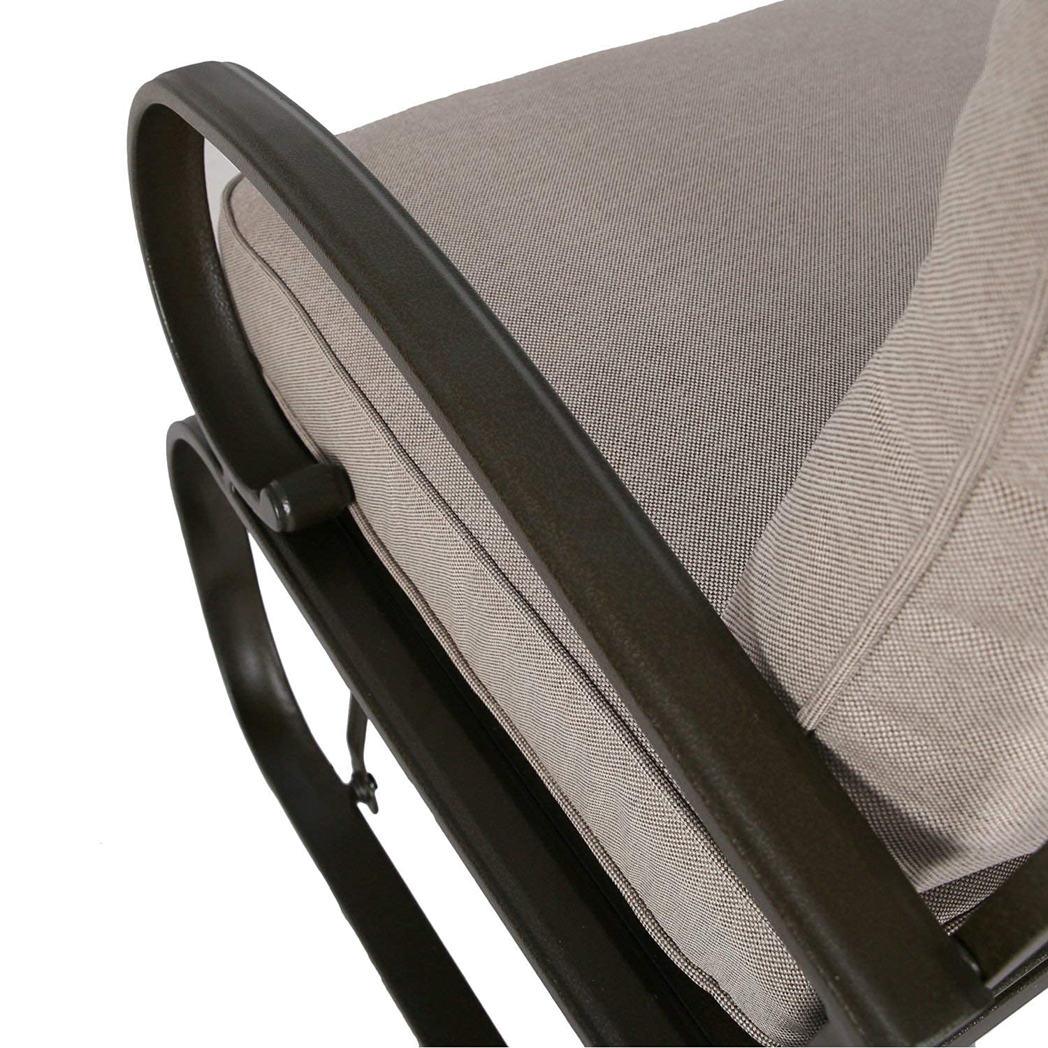 PATIO TREE Outdoor Patio Glider Bench Loveseat - Cushioned 2 Person Rocking Seating Swing Chair for Patio, Beige