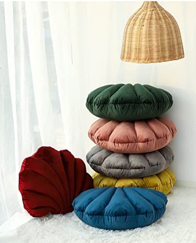 HXIYAN Shell Pillow car Sofa Bedroom Cushion Office Accessories Props (14.9in*11in, Navy Blue)