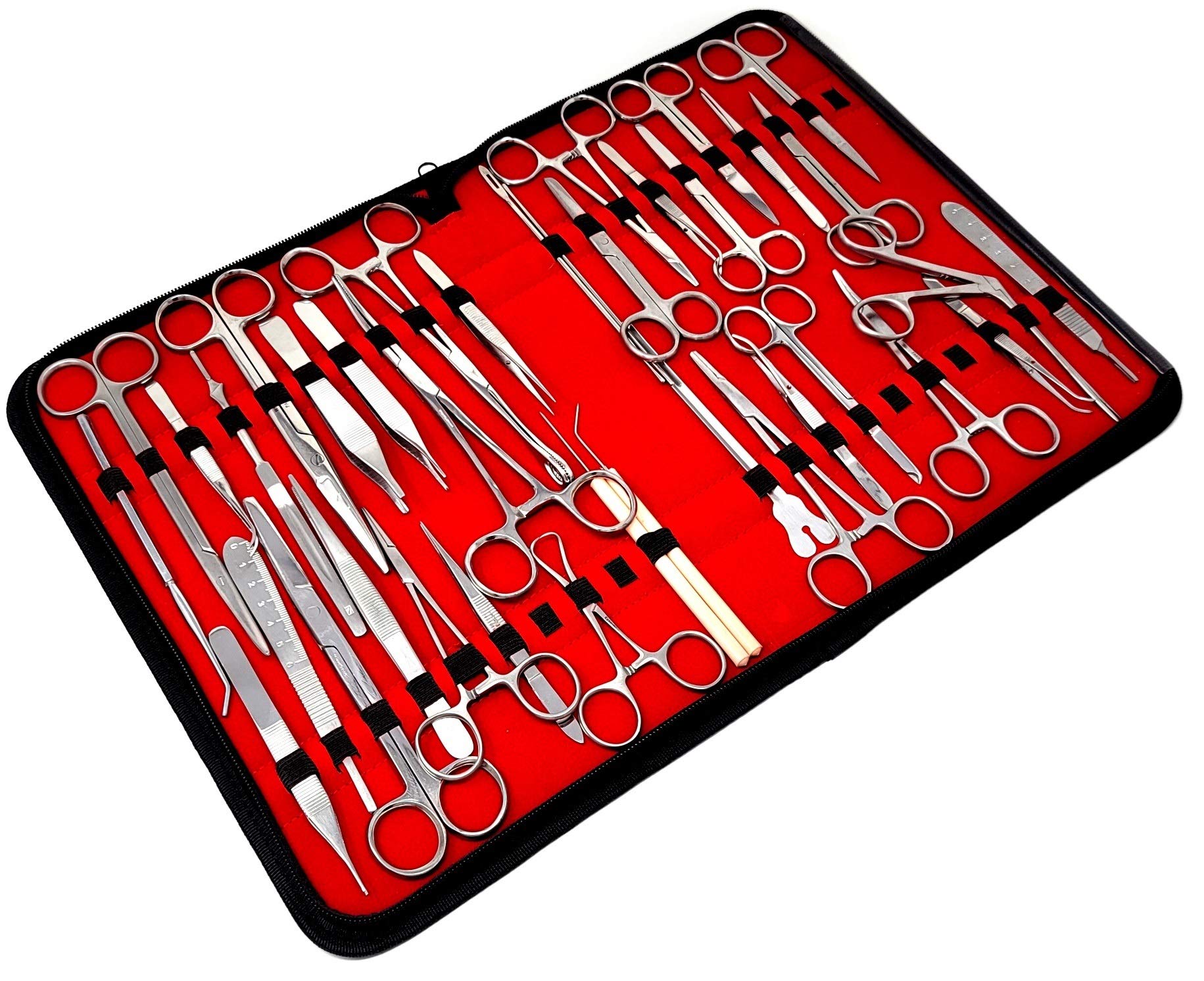 Premium A2ZSCILAB 157 Pieces Instruments Kit Veterinary Scissors Forceps Needle Holders Scalpel Handle, Stainless Steel All in One