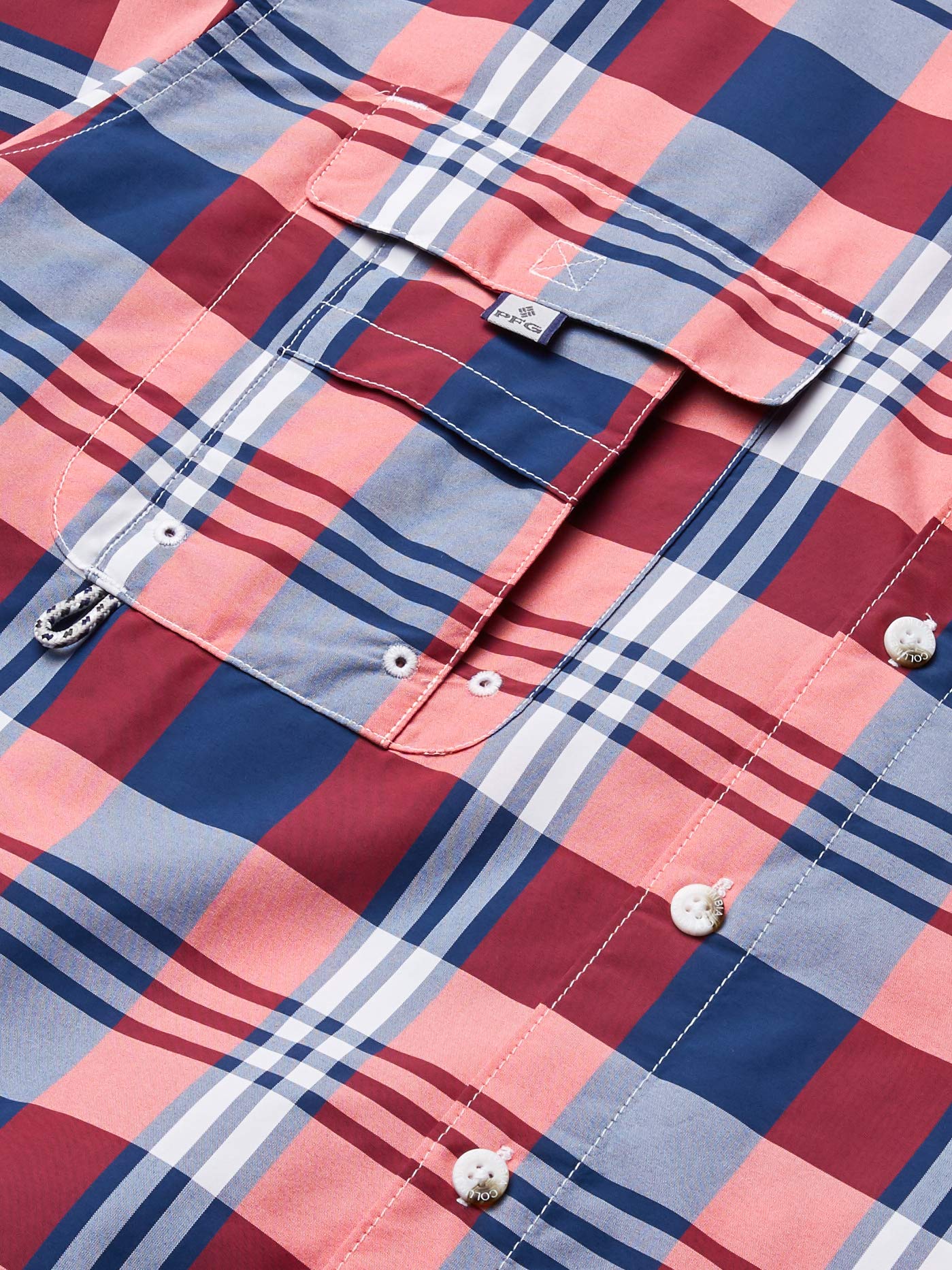 Columbia Men's Super Bahama Long Sleeve Shirt, Carbon Multi Plaid, X-Small