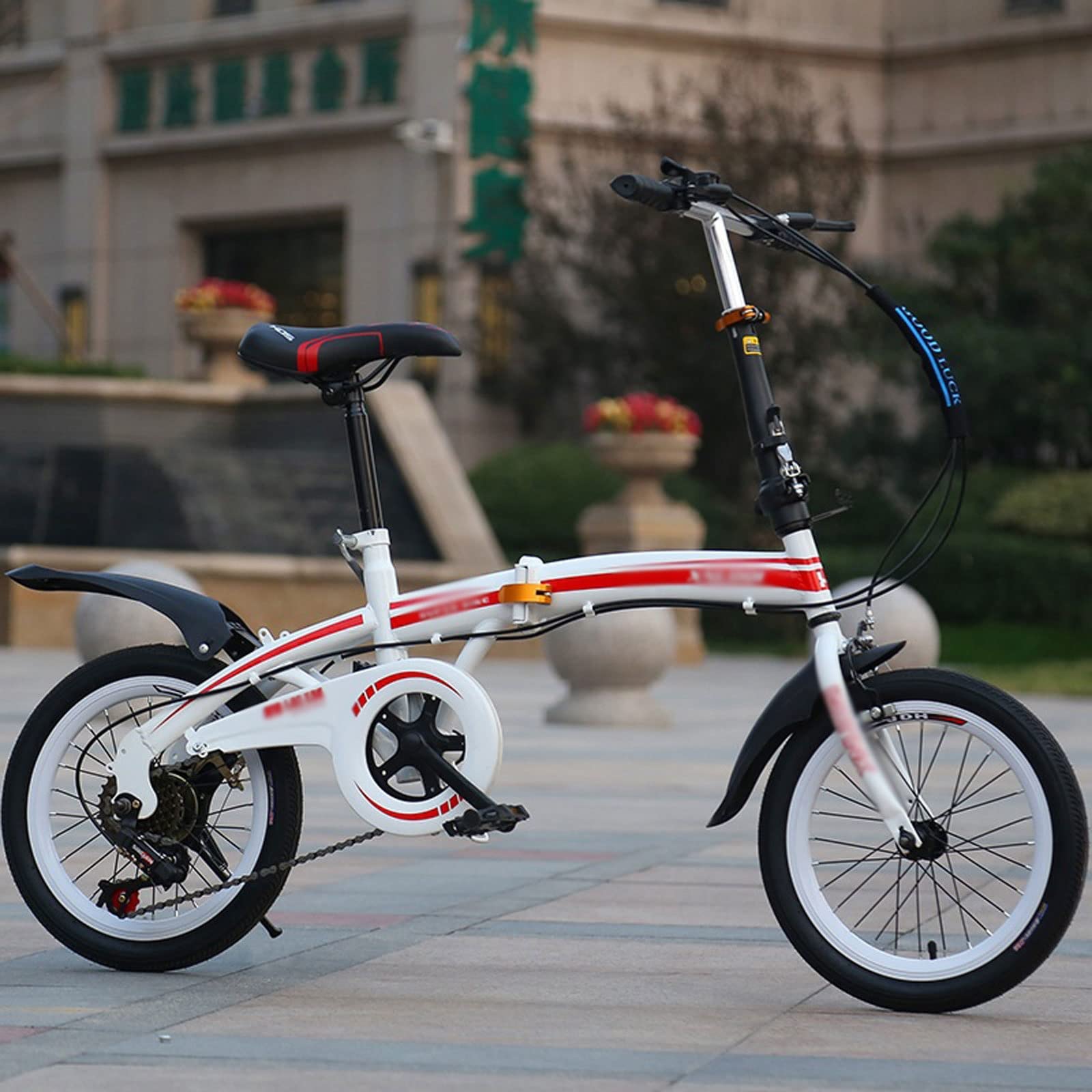 HESNDddzxc Electric Bicycle Folding Bike 20 inch for Double Disc Brake Portable Mini Bicycle Foldable Road Bike (Size : Small)