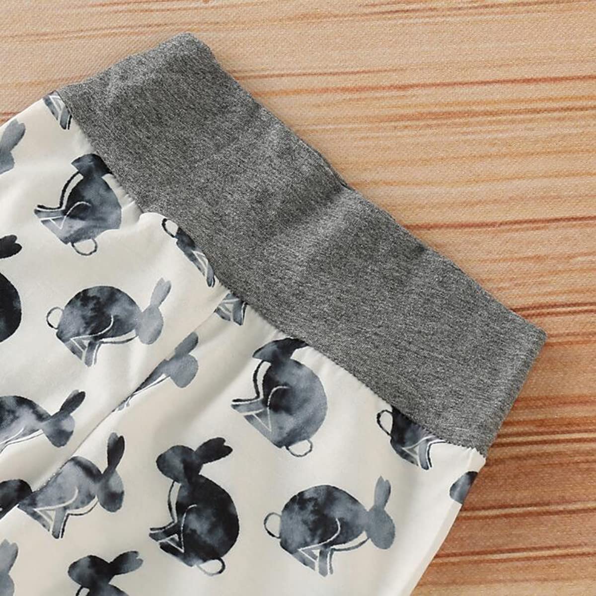 Infant Baby Boys Girls Easter Outfits My 1st Easter Bunny Short Sleeve Romper Rabbit Pants Hat Clothes Set 3-6M