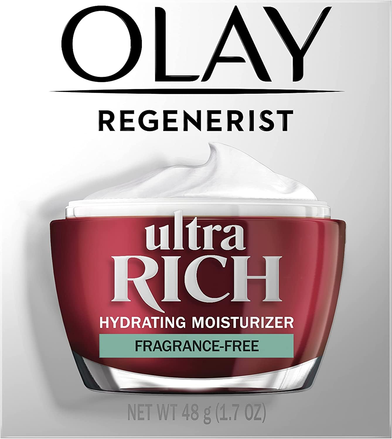 Ultra Rich ΟΙay Hydrating Moisturizer Face Cream FRAGRANCE FREE - 1.7oz (PACK OF 2)
