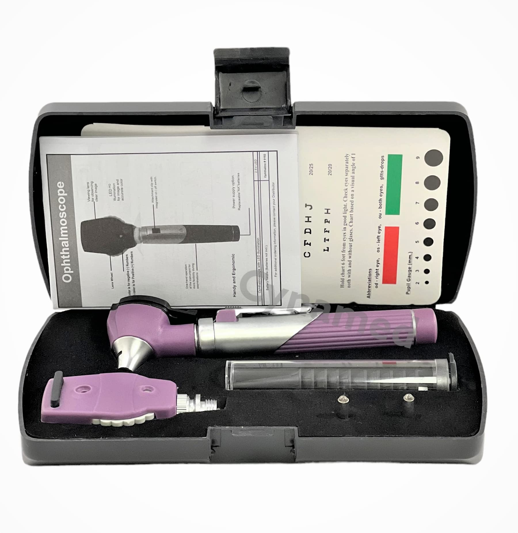 Premium Student Home USE LED Bright Light ENT Diagnostic Otoscope Orange Plus 1 Extra Replacement Bulb Plus 10 Specula Cynamed