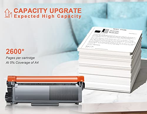 Juyudow Compatible Toner Cartridge Replacement for Dell E310dw E310 E514 E515 for Monochrome E310DW E515DW E514DW E515DN Part#: P7RMX PVTHG 593-BBKD (2 Packs Black, 2600 Pages High Yield)