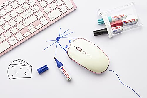 edding 0.5 mini permanent marker - black, blue, turquoise, red - 4 pens - fine round nib 1 mm - waterproof, quick-drying - smudge-proof - mini marker for cardboard, plastic, wood, metal