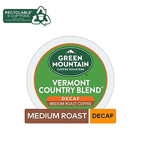Green Mountain Coffee Roasters Vermont Country Blend Decaf, Keurig Single-Serve K-Cup Pods, Medium Roast Coffee, 96 Count (4 Packs of 24)