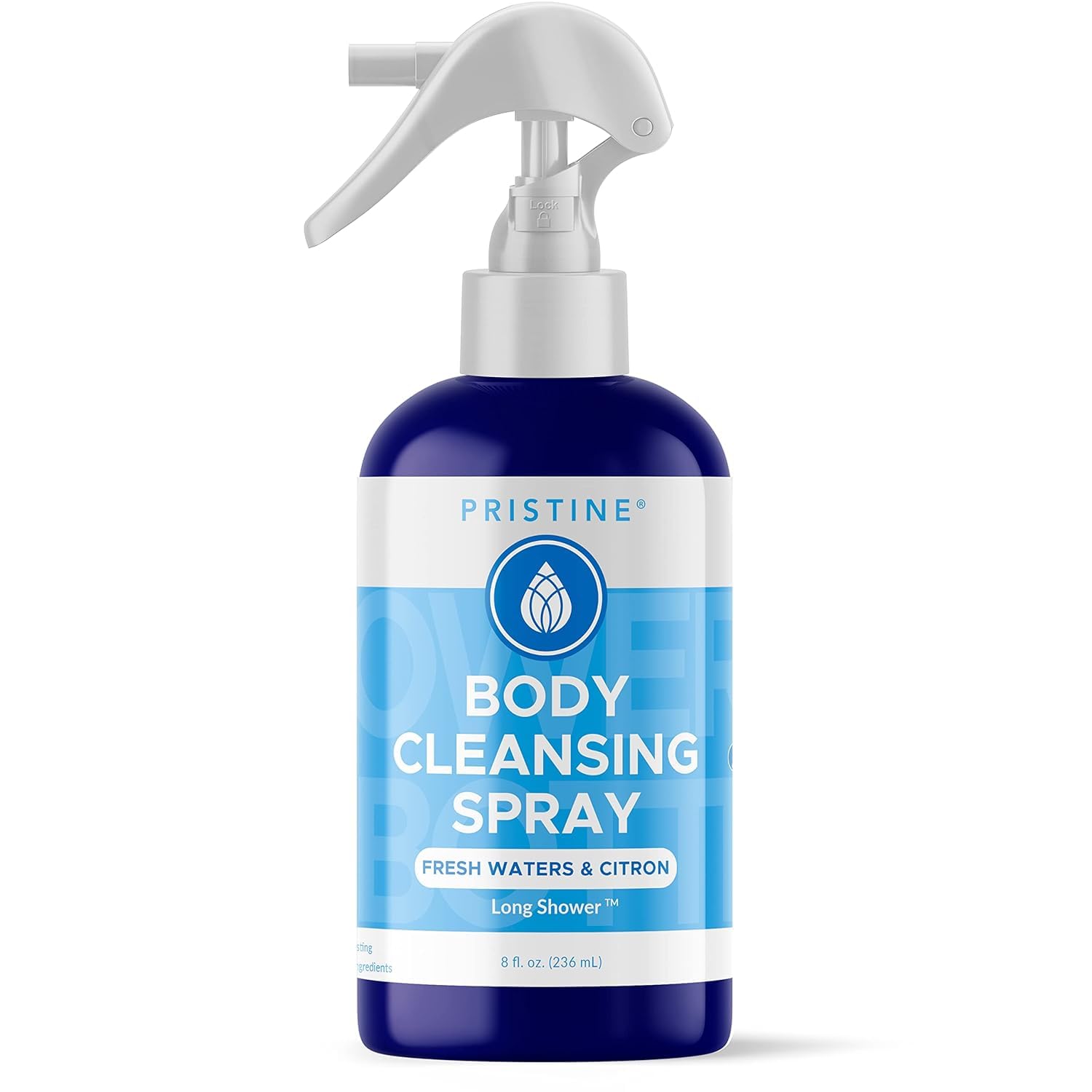 PRISTINE Body Cleansing Spray: Rinse Free Body Wash and Body Spray for Women and Men - a More Natural, Portable Shower and Body Wipes Alternative – Fresh Waters & Citron
