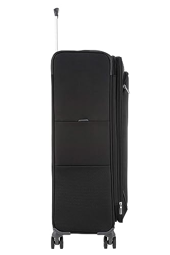 Samsonite Unisex Adultsā Luggage Suitcase, Black, Spinner L Expandable (78 cm-112.5 L)