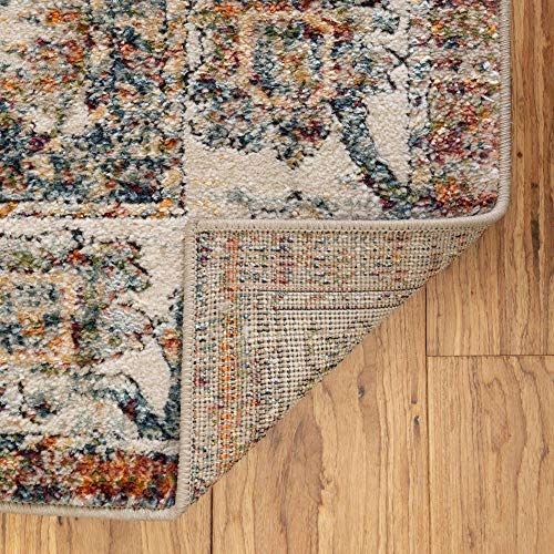 Unique Loom Isabella Collection Area Rug - Adjani (5' 1" x 8' Rectangle, Multi/ Beige)