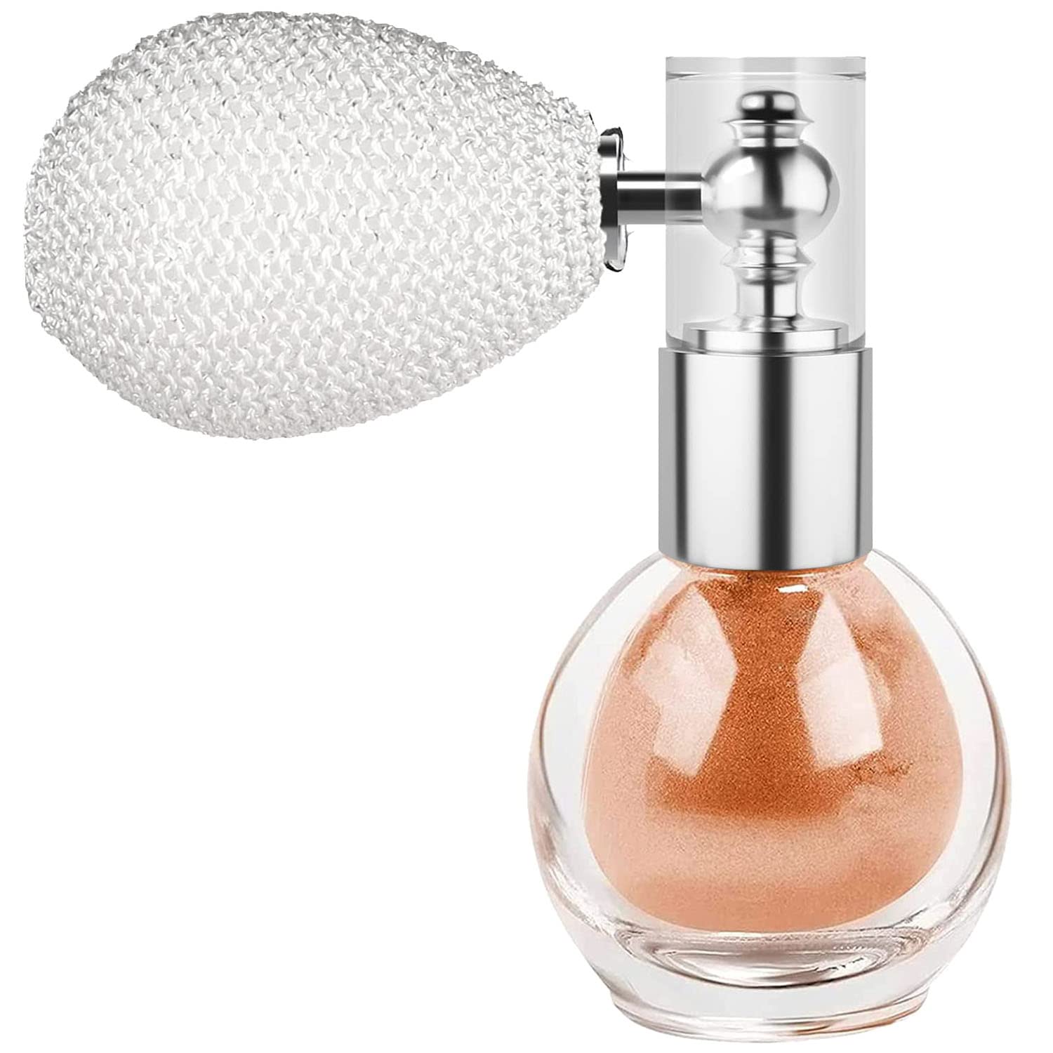 Shimmering Spray Powder Sparkle Powder,Sparkle Body & Face Glitter Spray Hair Gloss Highlighter Powder Makeup,Glitter Spray for Hair and Body Cosmetic (Bronze)