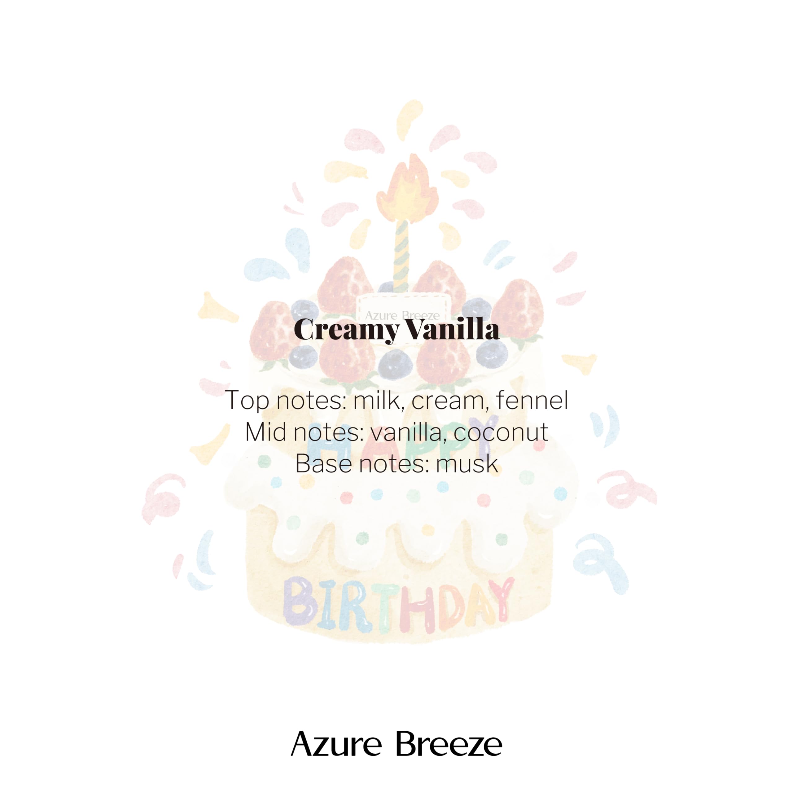 Natural Vanilla Cream Happy Birthday Candle, Luxury Long-Lasting Soy Wax, Ideal for Gifting and Aromatherapy, 8.4 Oz, 50-Hour Burn, Decorative Element for Every Space
