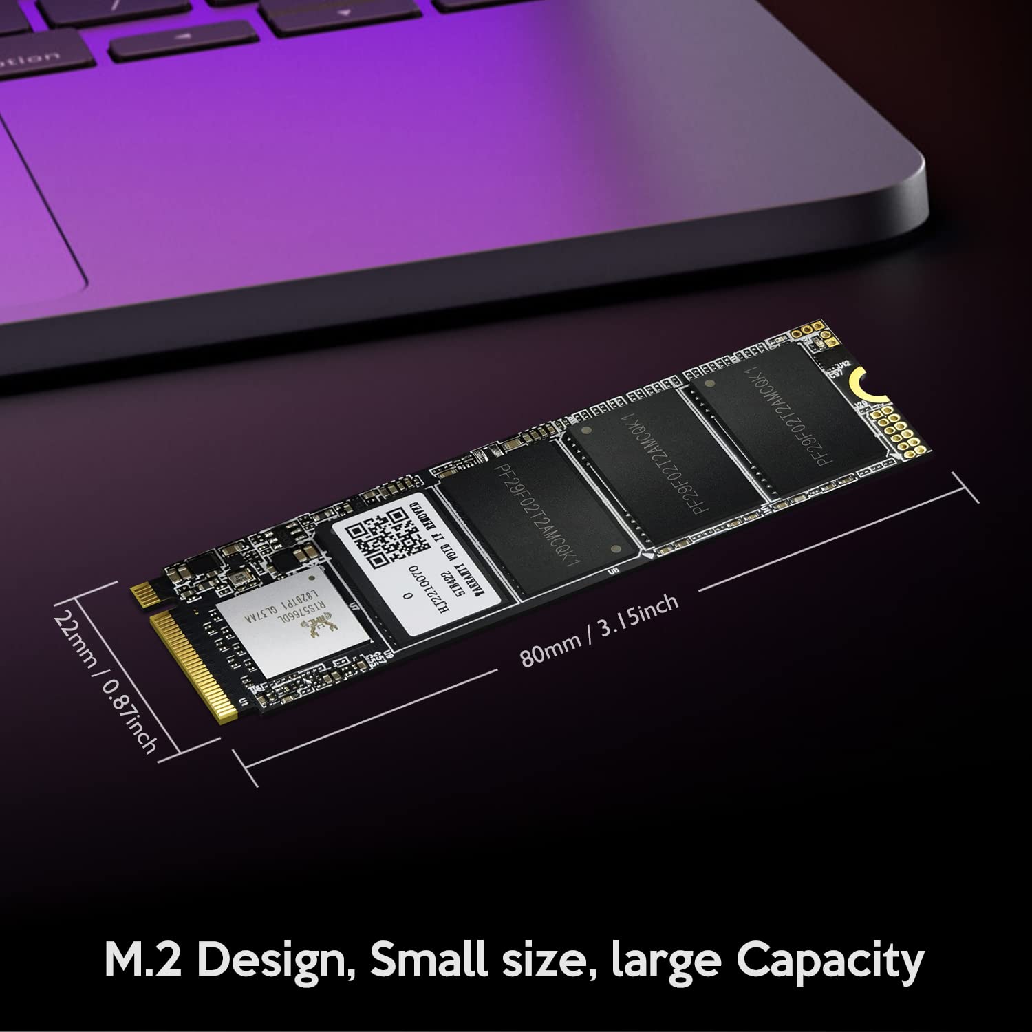 innomaker 1TB SLC Cache 3D NAND TLC NVMe M.2 2280 PCIe Gen 3x4 Internal SSD Solid State Hard Drive Memory Card Read/Write Speed up to 3500/2200MB/s for Laptop PC Desktop ARM SBC Boards (1TB)