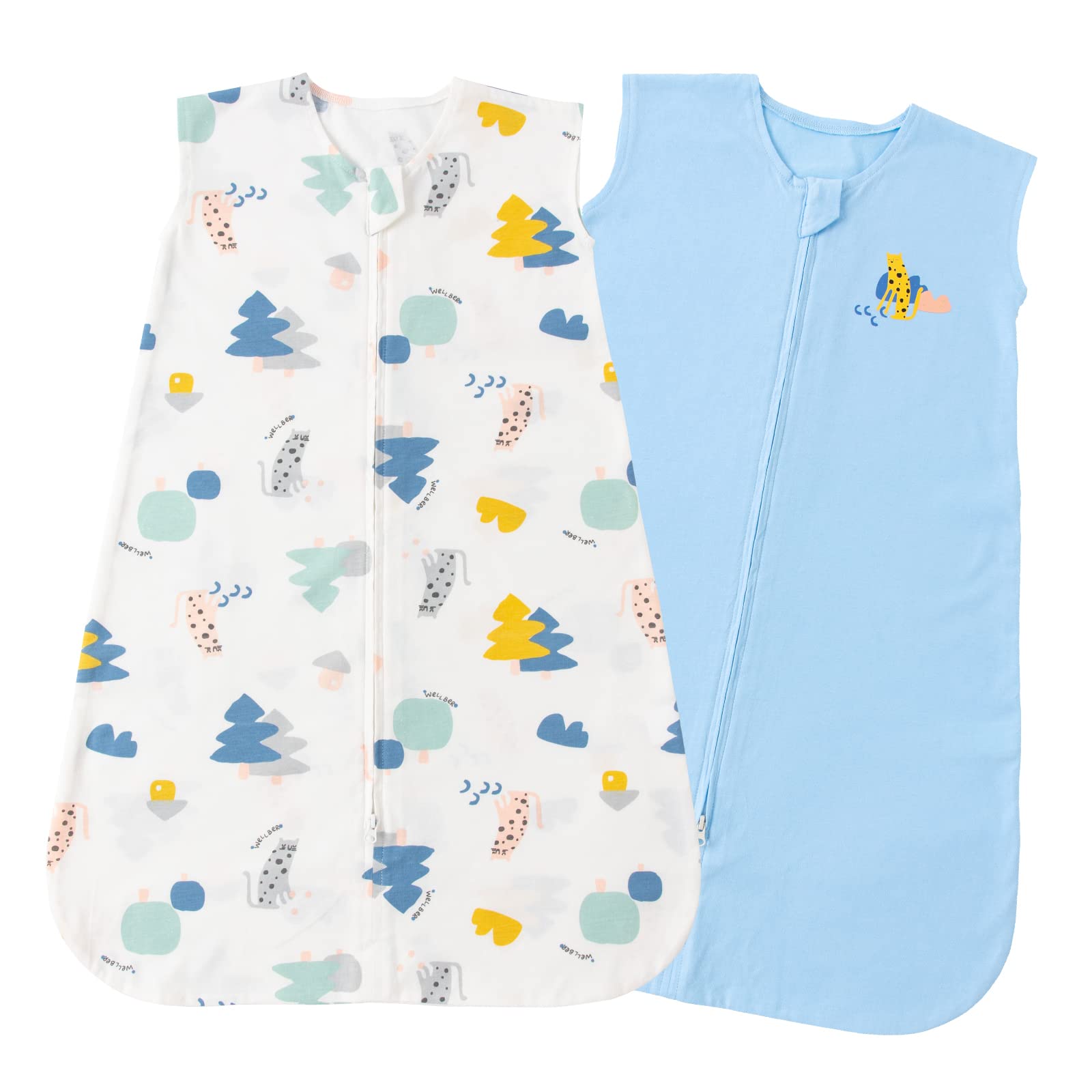 Duomiaomiao Baby Sleep Sack Cotton Lightweight Baby Wearable Blanket, Breathable Comfy Toddler Sleeping Sack