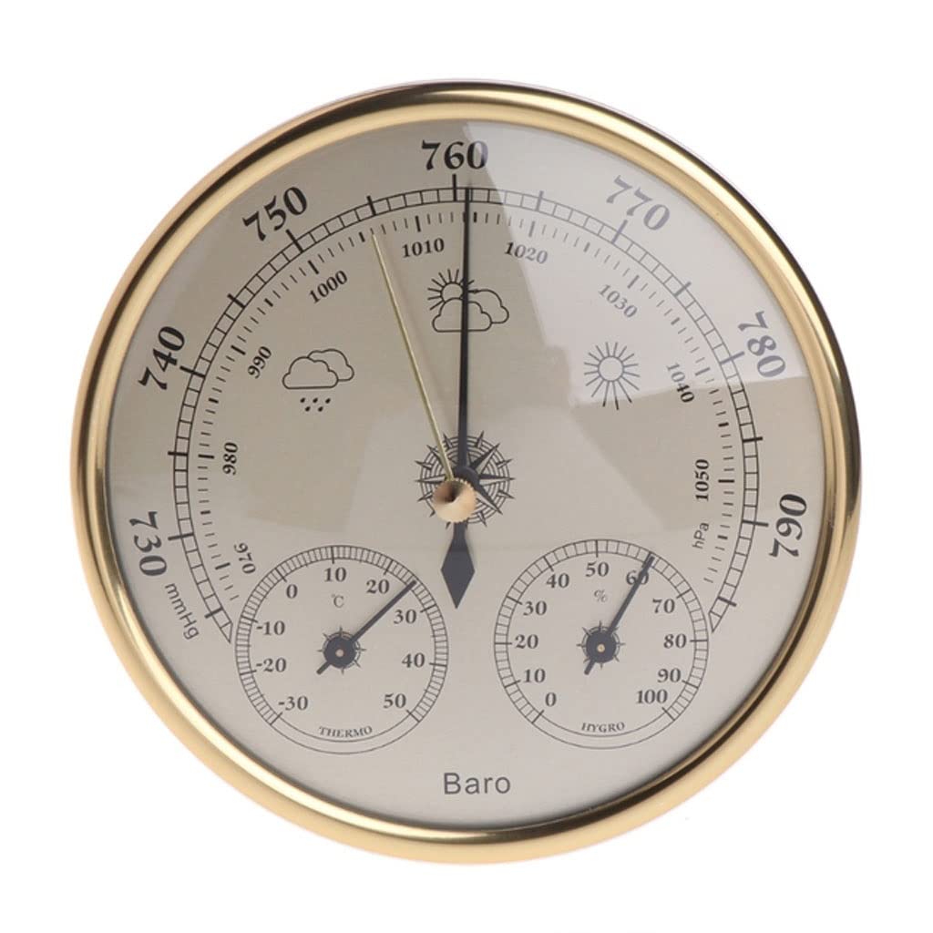 LNYHLXS Wall Mounted Household Barometer Thermometer Hygrometer Weather Station Hanging