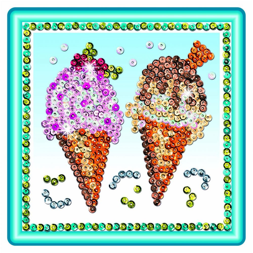 Sequin Art Seasons, Summer Scene, Sparkling Arts and Crafts Picture Kit, Creative Crafts