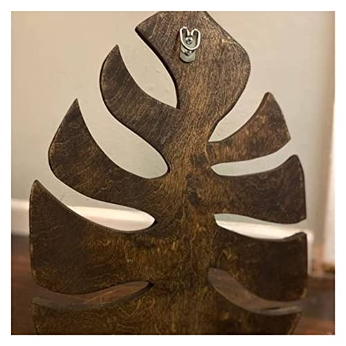 Kunpengzhao Monstera Shaped Shelf ,Monstera Leaf Shaped Wooden Wall Shelves,Floating Wall Shelf Monstera Leaf Shape,Home Shelf Display Holder for Living Room, Bedroom, Home Decor