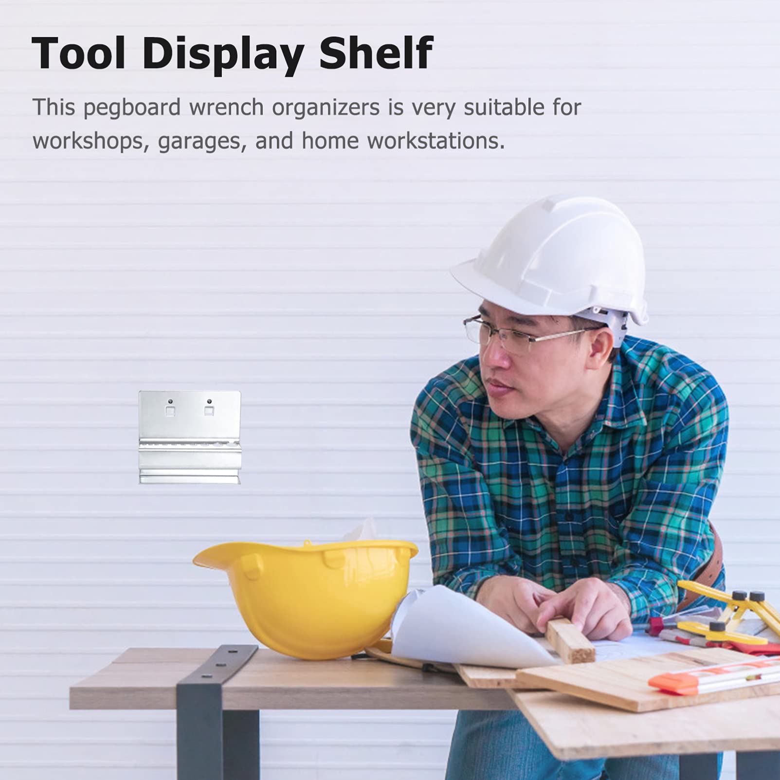 Hex Wrench Hanger Steel Wrench Rack Pegboard Wall Hanging Organizer Wrench Organizer Shelf Coat Hanger Wall Mount Wall Mount Wrench Organizer Metal Peg Board Square Hole Drill