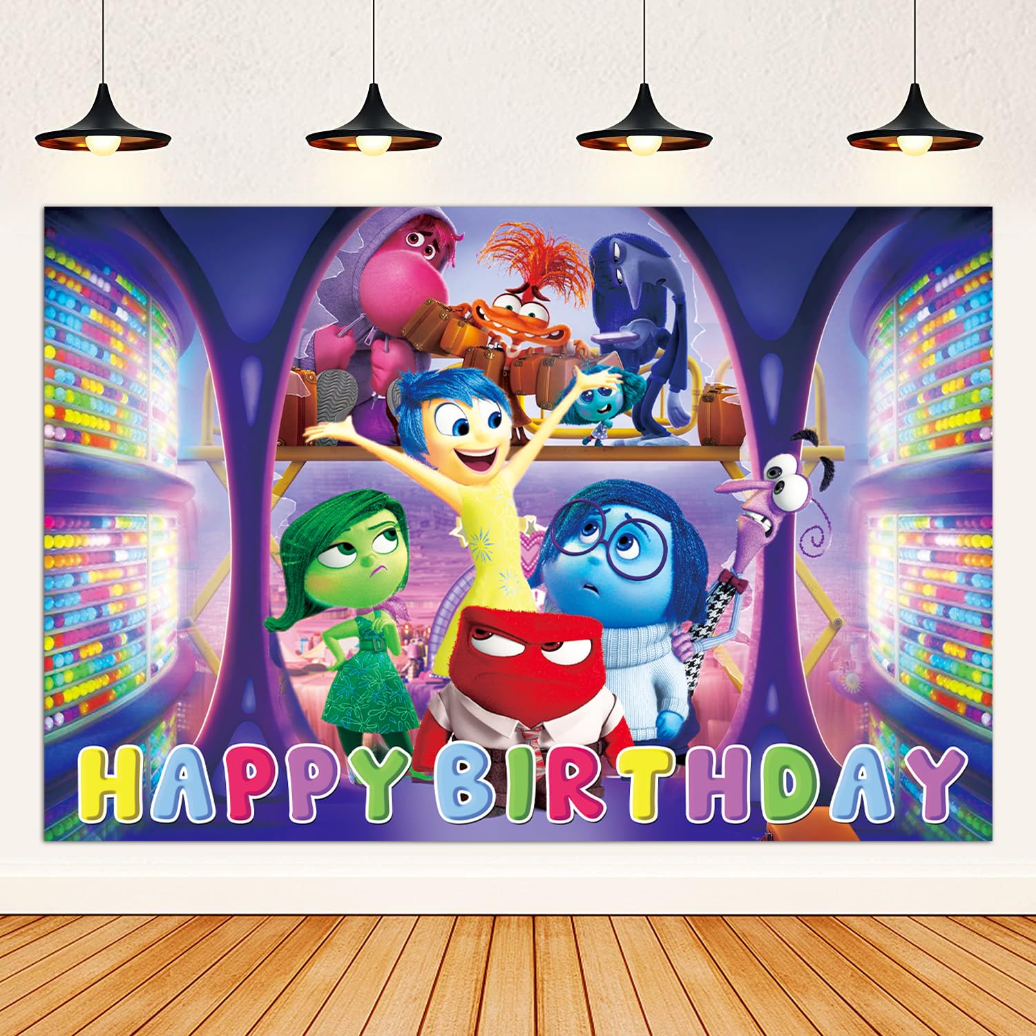Inside Backdrop for Birthday Party Decoration, Photo Backgrounds Inside Party Supplies Favors 5x3.28Ft.