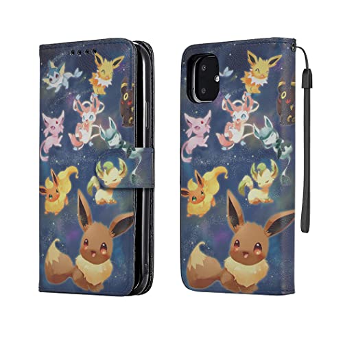 Phone Case Compatible with Samsung Galaxy Note 10 Plus Case Anime Design Animation Cartoon Folio Flip Wallet PU Leather Case for Samsung Galaxy Note 10 Plus (with Cute Kawaii Figure Keychain)