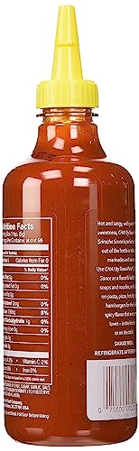 Texas Pete Sriracha Sauce CHA! 18oz with Moofin Golden SS Spoon, A Perfect Sriracha Hot Chili Sauce for all recipes, Our love for Siracha sauce lovers