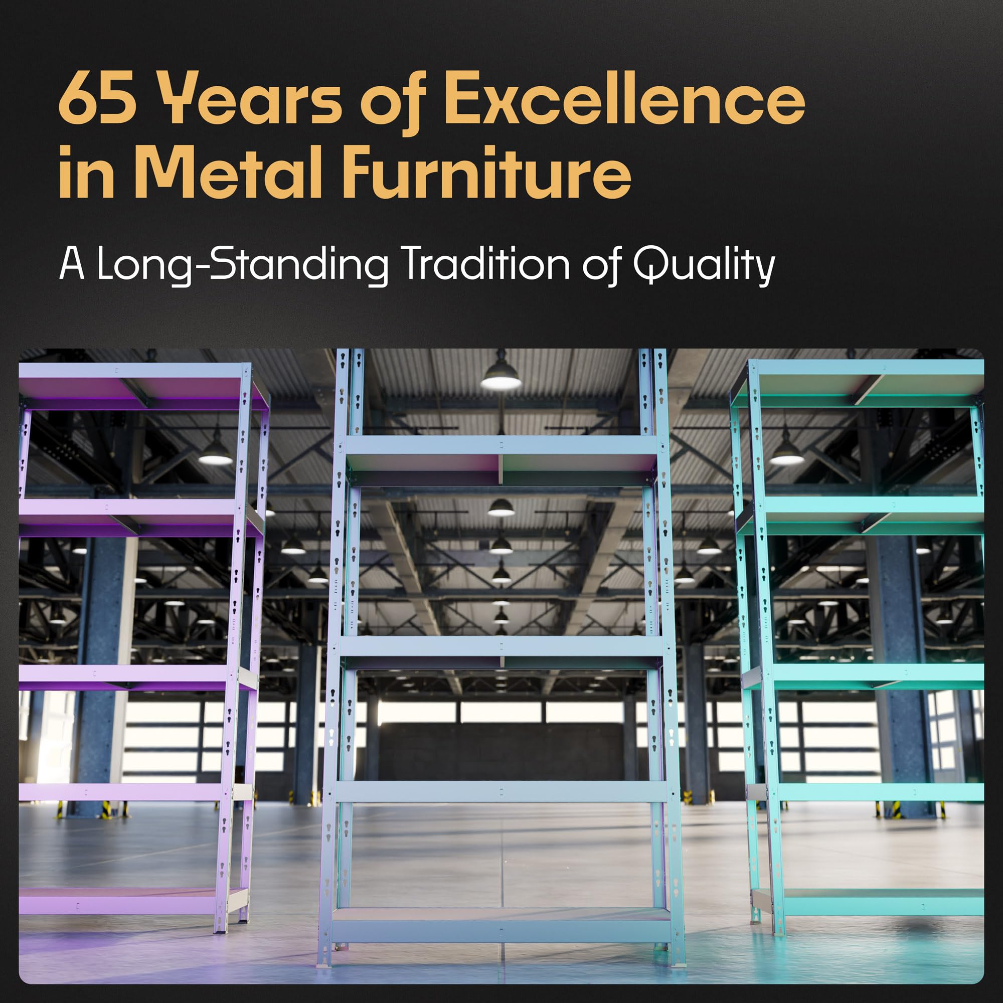 Metalkas Storage Shelves: 5 Storage Shelves Heavy Duty w/ 2,200 lb Total Load Capacity, 440 per Storage Shelf, 71x35x16 Perfect Solution for Your Storage Needs, Adjustable Shelving Unit