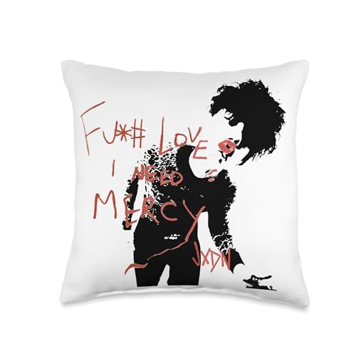 jxdn F Love Throw Pillow, 16x16, Multicolor