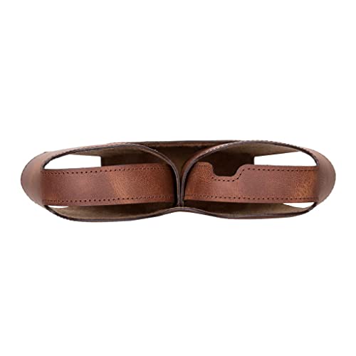 HARDISTON AirPods Max Case, Genuine Leather Handmade, Protective Premium Leather Ear Cup Covers, Soft-Slim Travel Carrying Case, Compatible for AirPods Max (Brown)