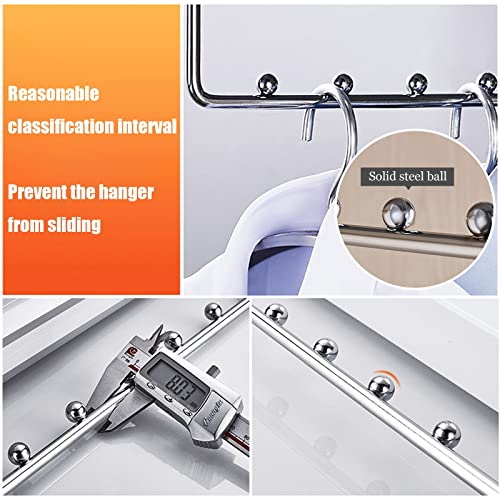 SYTH Extendable Closet Pull Out Rod,Heavy Duty Retractable Pull Out Clothes Hanger Rail Closet Valet Rod Rail Sliding Wardrobe Closet Organizer Rod,Extendable Closet Rod,5 Pcs Pants Rack