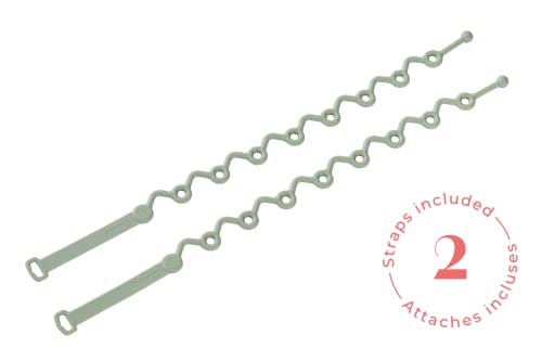 Smack Fun - All-in-one plate + toy straps attachment system - Divided Silicone Suction Plate for Babies + Toddlers - First Foods + Self-Feeding. Comes with 2 straps (Cambridge Blue)