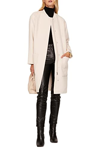 Thakoon Collective RTR Design Collective Pocket Front Coat, Off-White, X-Large