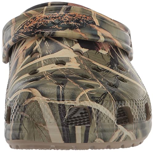 Crocs Kids' Classic Realtree Clog | Camo Shoes , Khaki, 3 Little Kid