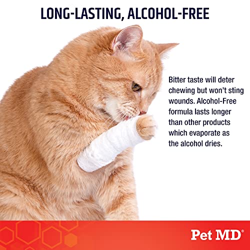 Pet MD No Chew Spray for Dogs & Cats - Multi-Surface Bitter Spray to Stop Biting & Chewing - Dog Deterrent Spray for Carpet, Furniture, Plants, & Skin - Anti Licking Cat Training Spray - 8 oz