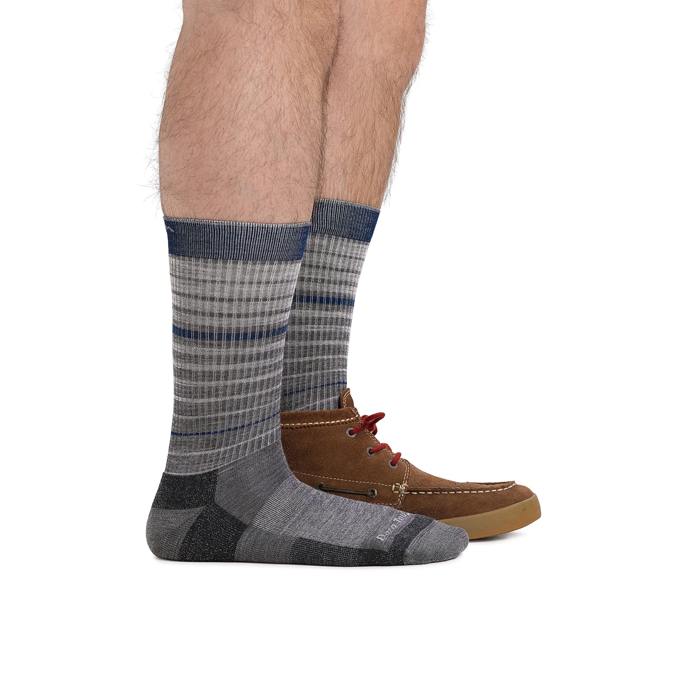 Darn Tough Frequency Crew Lightweight Sock with Cushion - Men's Gray Medium