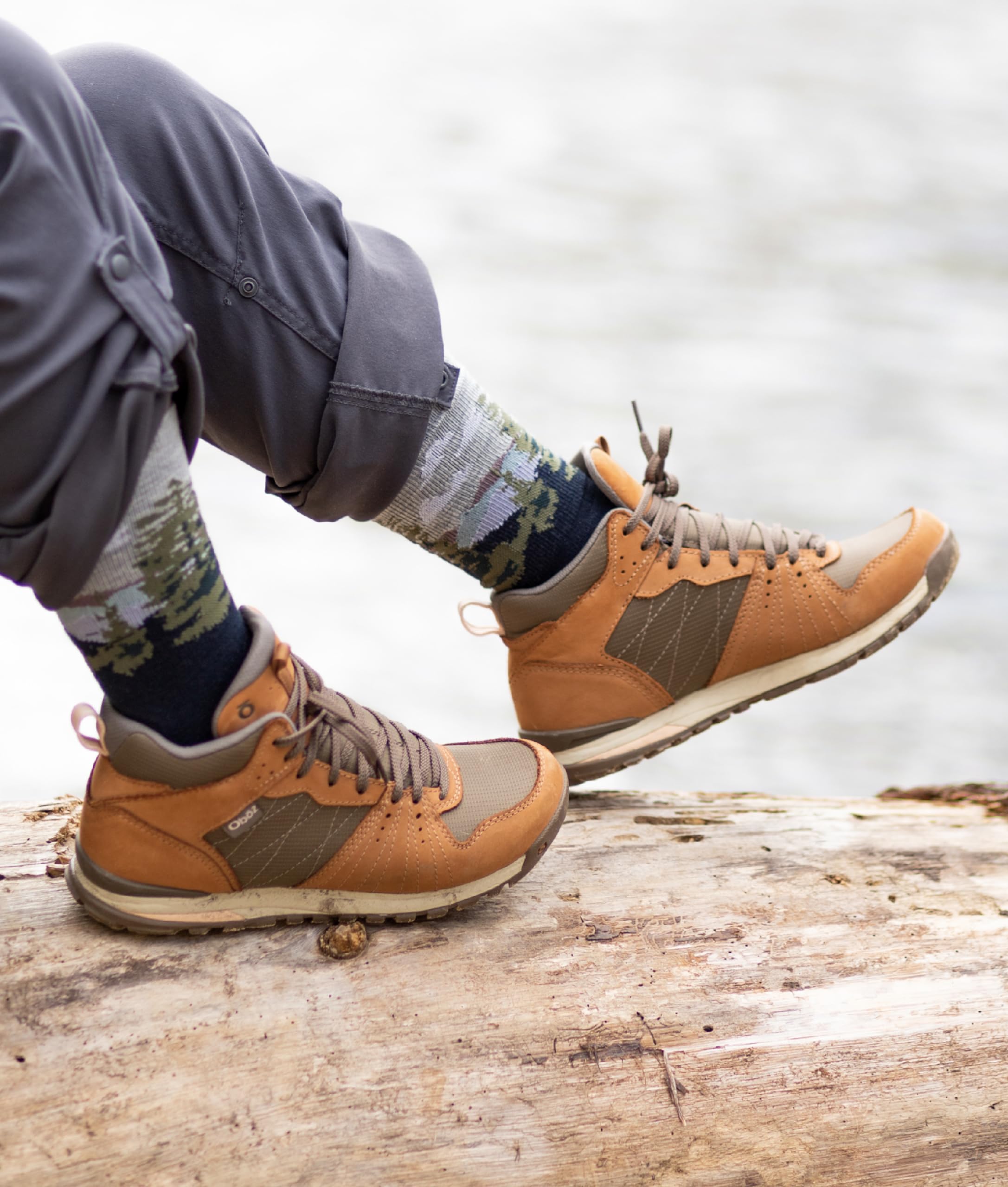 Farm to Feet Cascade Locks LTC 3/4, Color: TOTAL ECLIPSE, Size: L (9849-401-TEC-L)