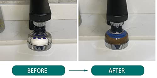 GrapeZ Visual Faucet Mount Water Filters 360 Degree Rotating Purified Water Pressure Booster for Kitchen Bathroom