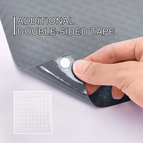 Moretoes Shelf Liners for Kitchen Cabinets, Waterproof and Oil-Proof Non Adhesive Liner, 12 Inch x 10 Feet EVA Plastic Durable Washable Drawer Liner for Pantry Cupboard Gray