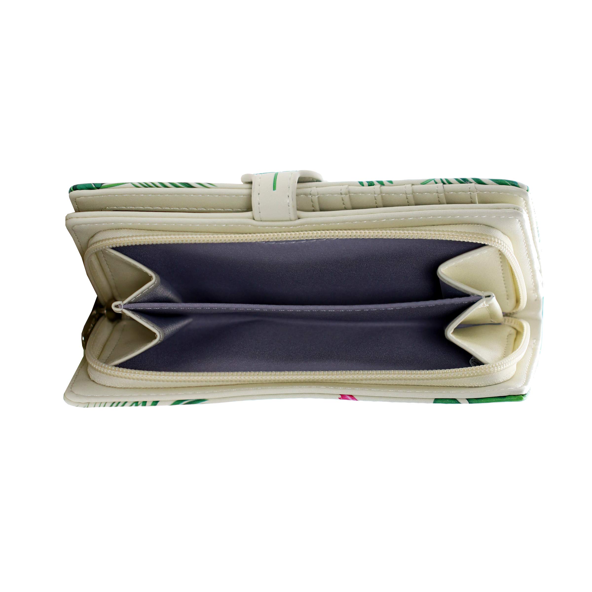 Shagwear Tropical Paradise Large Zipper Women's Wallet (Cream)