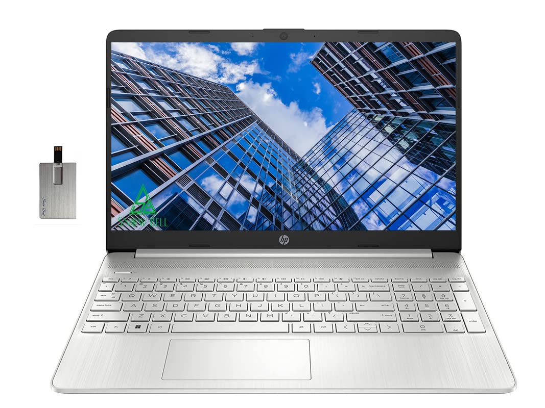 HP 15.6" FHD IPS Touchscreen Laptop, 11th Gen Intel Core i7-1165G7 Processor, 16GB DDR4 RAM, 1TB SSD, Intel Iris Xe Graphics, 720p HD Webcam, Windows 11, Silver, 32GB Hotface USB Card