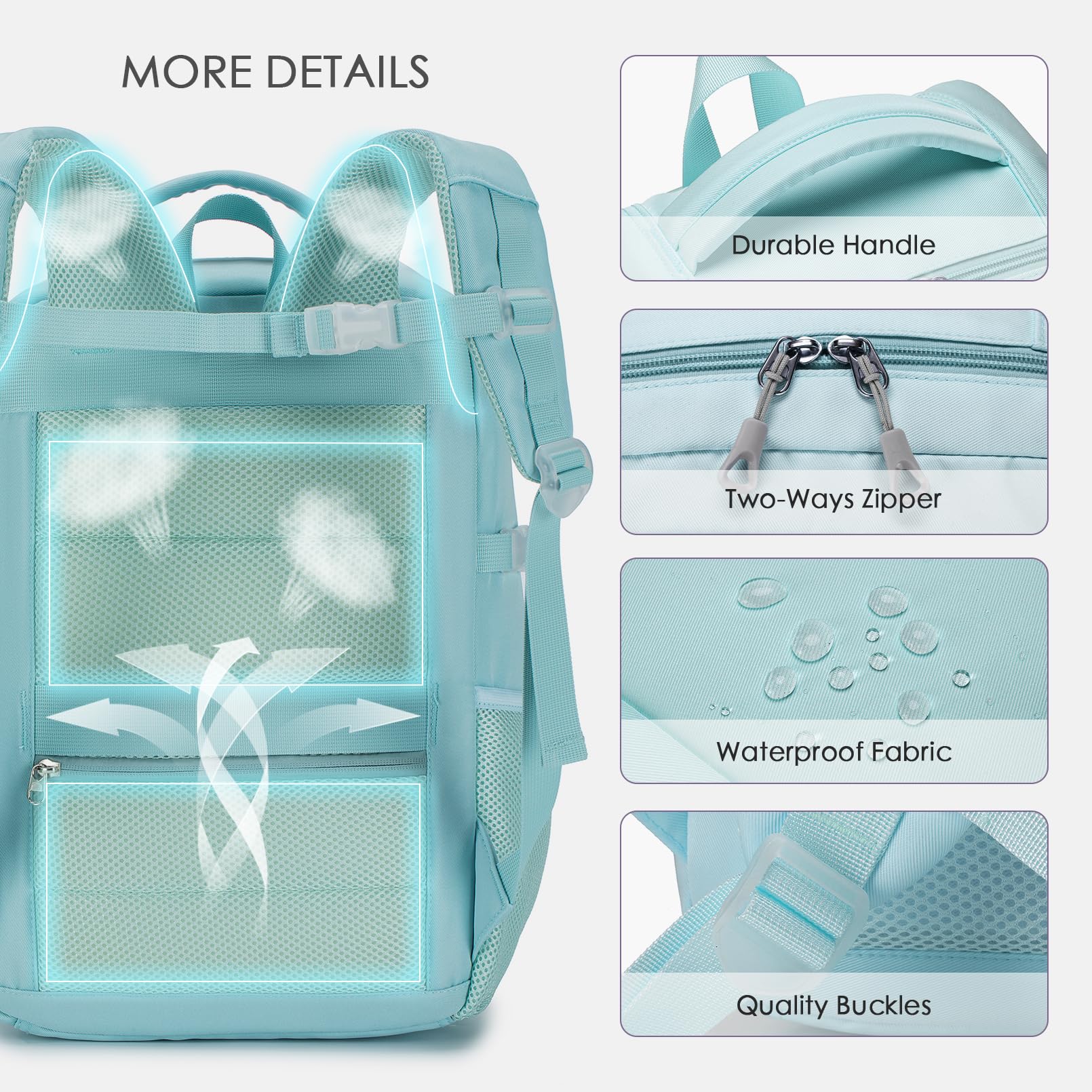 COSCOOA Travel Backpack for Men Women 15.7x7.8x9.8 Inch 20L Flight Approved Carry On Backpack Small Luggage Backpack, 15.6 Inch Laptop Business Daypack Weekender Bag