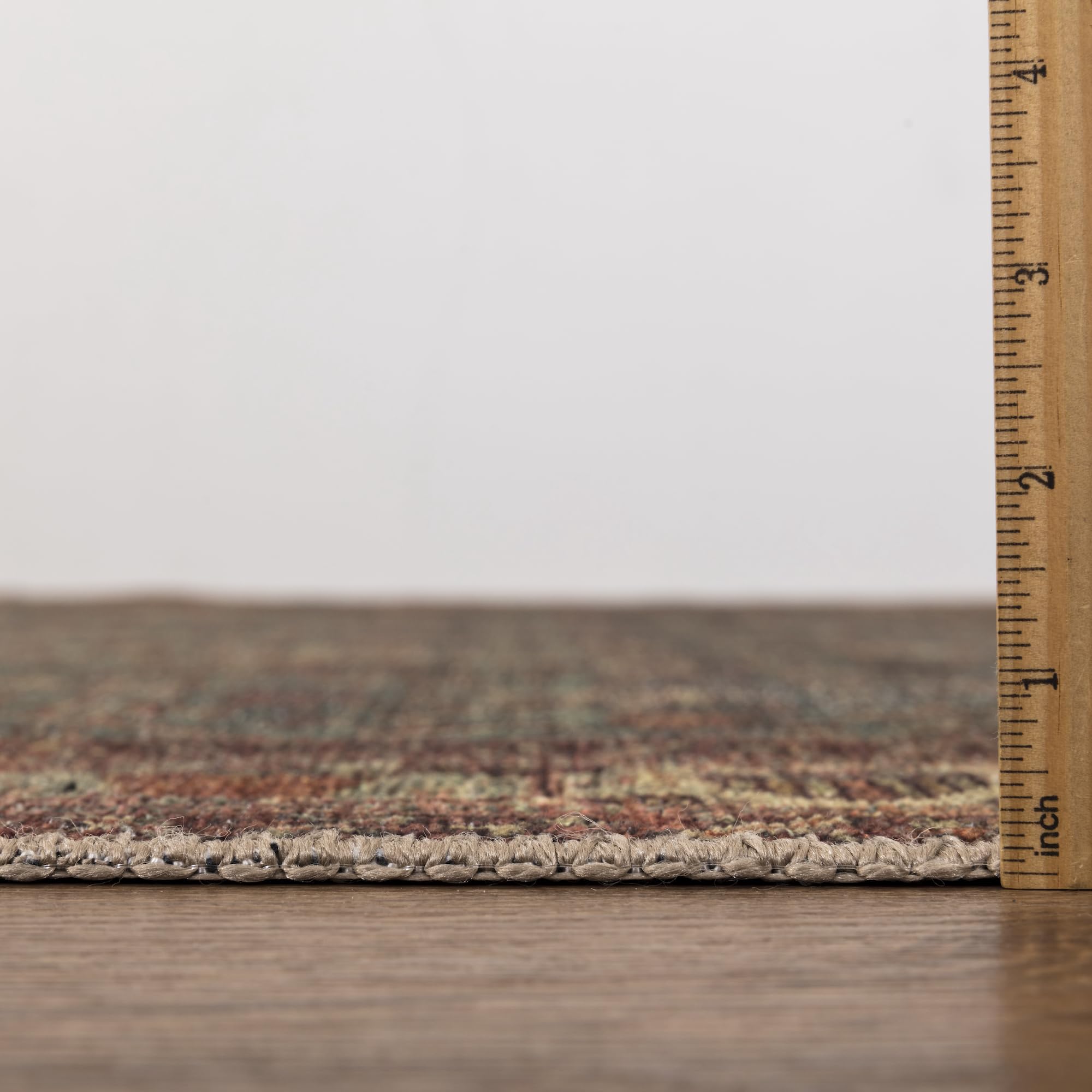Keen Home Design Machine Washable Area Rugs with Non-Slip Backing, Ideal for Hallway, Living Room, Bedroom, Kitchen and Laundry Room, Vintage Moroccan and Low Pile Rug - (5' x 7')