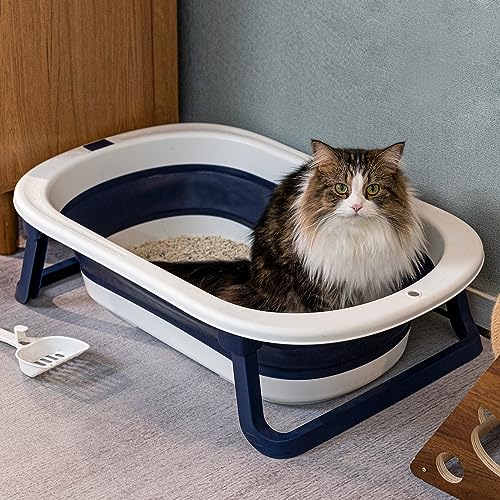Eiiel Extra Large Cat Litter Box, 17.8 Gallons Great for Large Cats,XL Standard Litter Box,18.9" W x30.7 L x7.9 H inches, Nonstick Litter Pan Durable,Easy to Clean