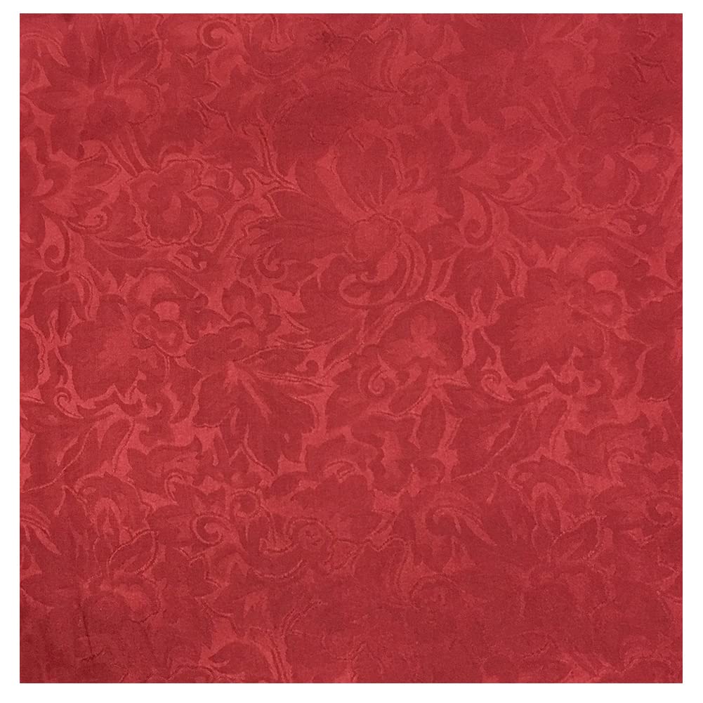 WYOMING TRADERS Casual Unisex Adult Lightweight Breathable Jacquard Red Regular Silk Scarf, 34.5"