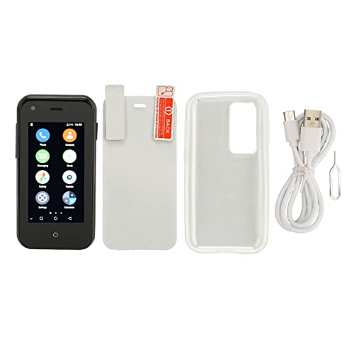Heayzoki Soyes D18 Mini Smartphone, 3G Mini Mobile Phone, 2.5 Inch WiFi Smartphone, 1GB 8GB Quad Core Phone for Students (Elf Black)