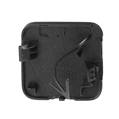 X AUTOHAUX Car Rear Bumper Tow Hook Cover 85071-4GA0A for Infiniti Q50 2014-2018 Tow Hook Eye Lid Cover Trailer Cap Midnight Black