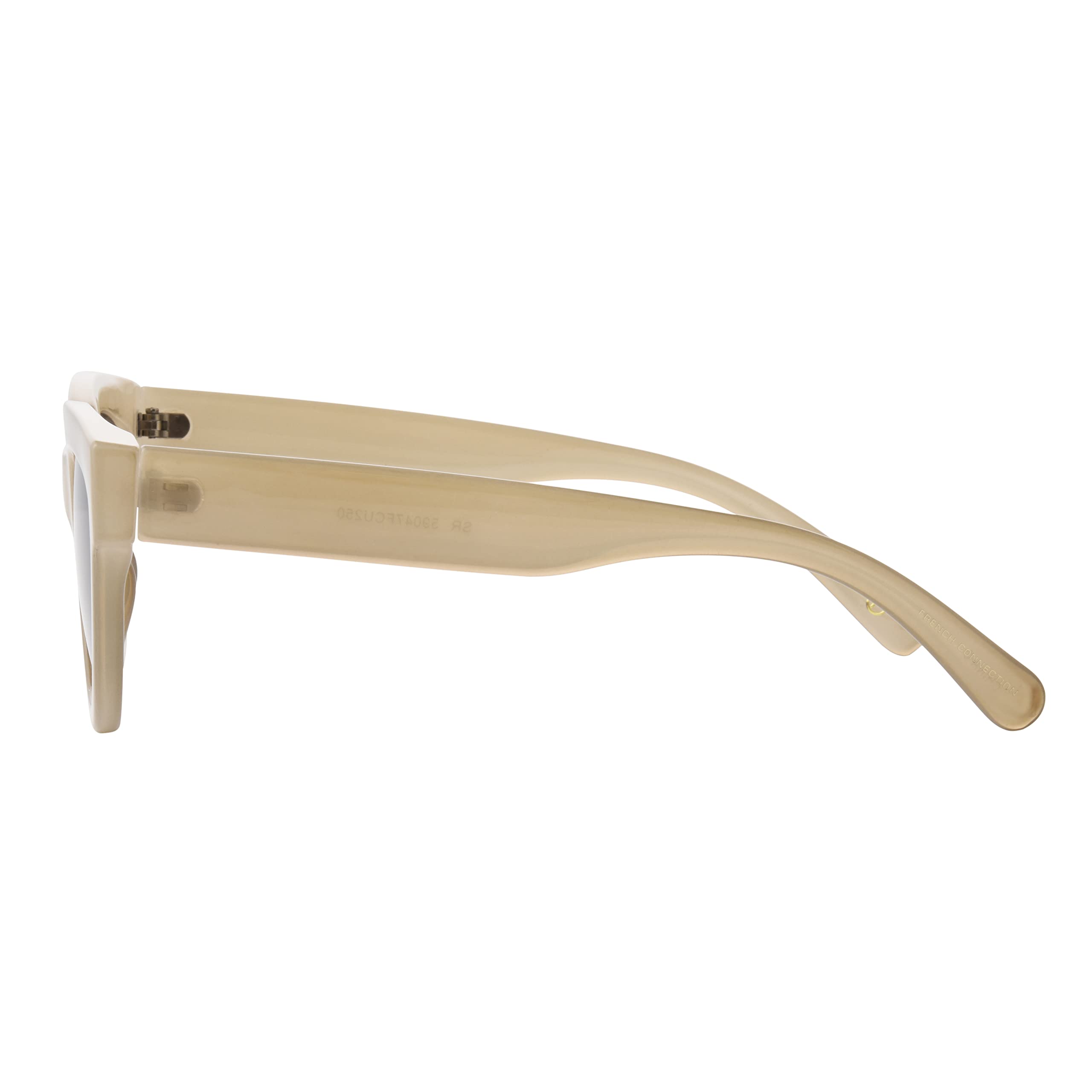 French Connection Jolie Cat Eye Sunglasses For Women, Milky Oatmeal, 54mm Lens Width