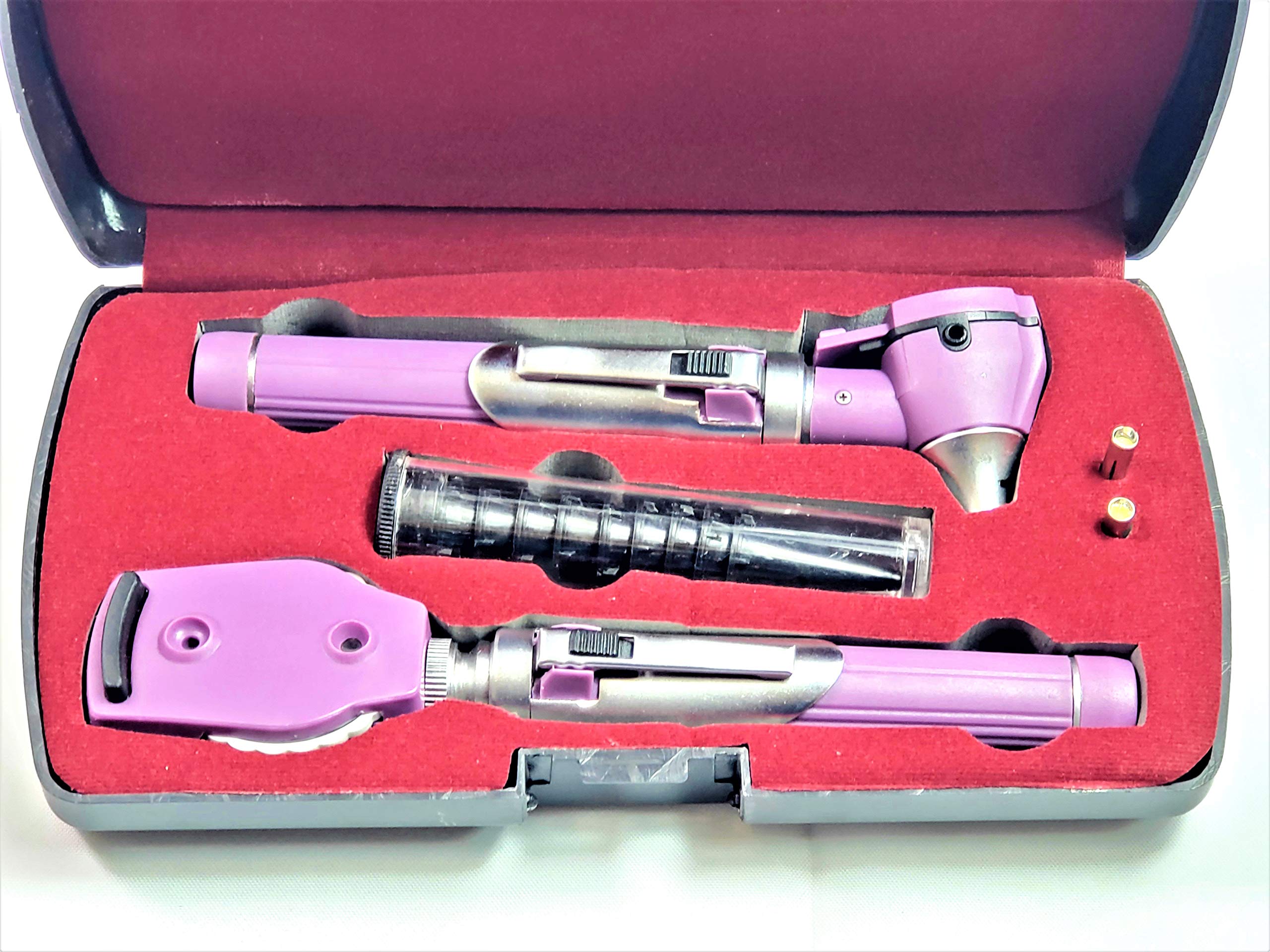 PURPLE OTOSCOPE SET -LED Otoscope/School Kit-CYNAMED